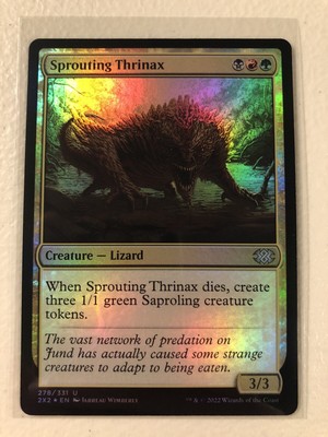 MTG Sprouting Thrinax Foil Double Masters Magic The Gathering Pack ...