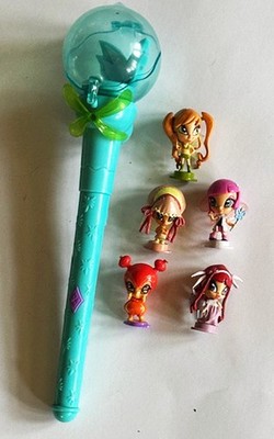 RARE Winx Club Magic Pixie Wand + 5 pixies, working - spin, sound ...