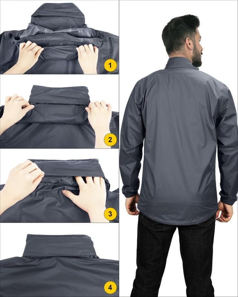 Men'S Lightweight Waterproof Outdoor Jackets Windproof Rain Shell ...