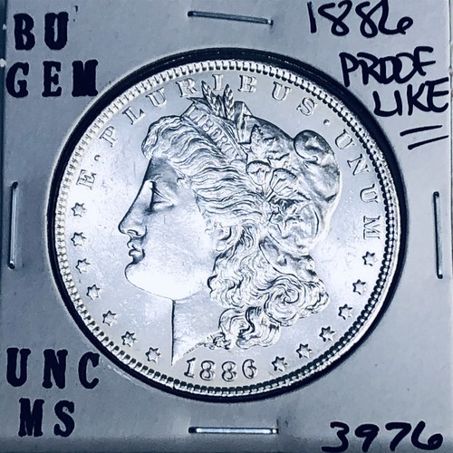 1886 BU GEM MORGAN SILVER DOLLAR UNC MS+++ U.S. MINT RARE COIN 3976 | eBay