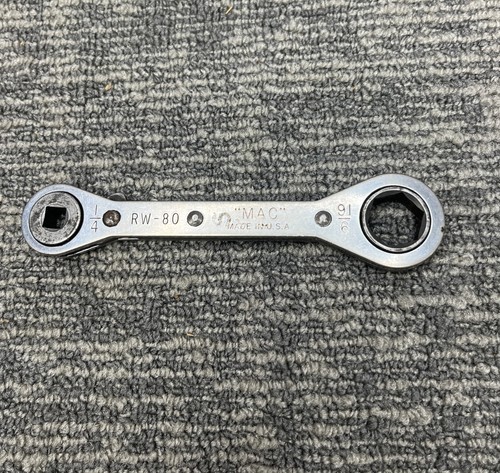 Mac Tools Double Box Ratcheting Refrigeration Wrench 1/4" 9/16" RW80 ...