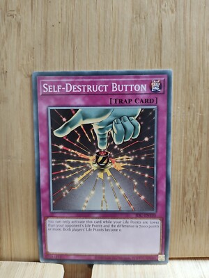 Yu-Gi-Oh! I 🏆 Self-Destruct Button - Unlimited 🏆COMMON Card | eBay ...