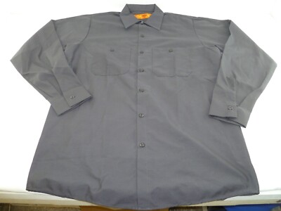 Men's Red Kap Industrial L/S Work Shirt, Medium | eBay