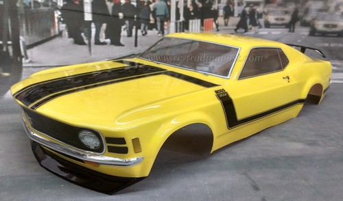 70 MUSTANG BOSS 302 Custom Painted RC Car Body 1/10 OnRoad HPI/4Tec2.0 ...
