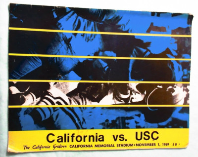 Vintage Nov. 1, 1969 Cal Bears vs, USC Trojans Football Program | eBay