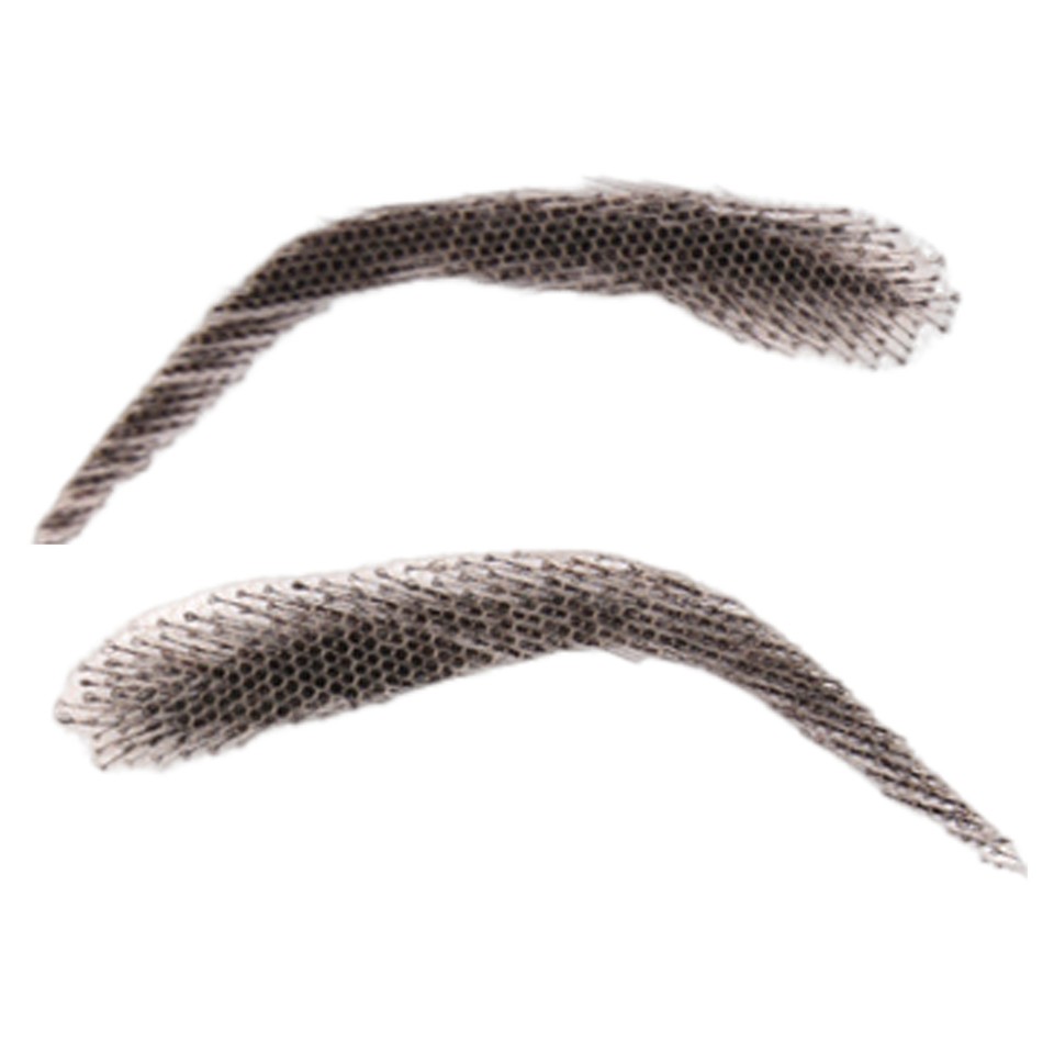 Handmade Human Hair Woman False Eyebrows Natural Black Hand Knot-fake ...