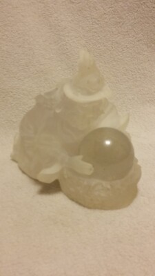 Frosted Plastic Wizard With Clear Glass Ball | eBay