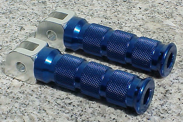 2014-2024 Honda Grom 125 & Monkey Z125 BLUE BILLET FRONT FOOT PEG RESTS ...