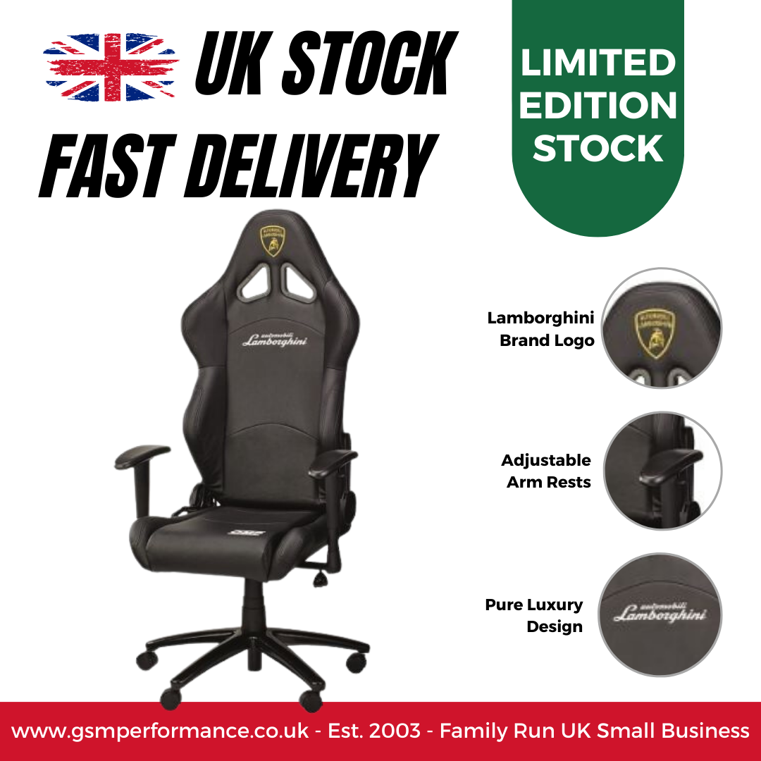 OMP+Racing+Style+Office+Chair%2C+Black+-+8OMPHA777LAMBNN for sale ...