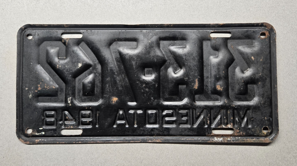 🐾 1948 MINNESOTA "PASSENGER" LICENSE PLATE (313-762) | eBay