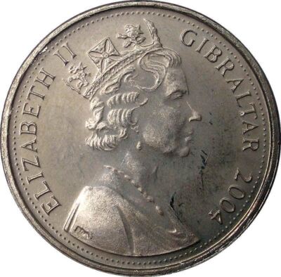 Gibraltarian Coin 5 Pence | Queen Elizabeth II | Occupation | Gibraltar ...