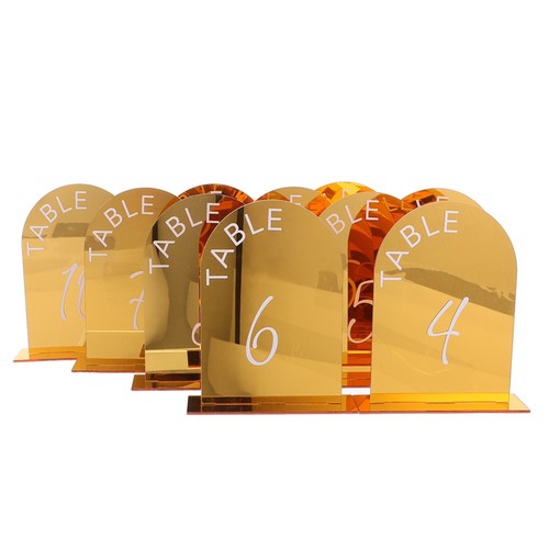 10 Pcs Wedding Table Numbers Acrylic Double Sided Number Display Stands ...
