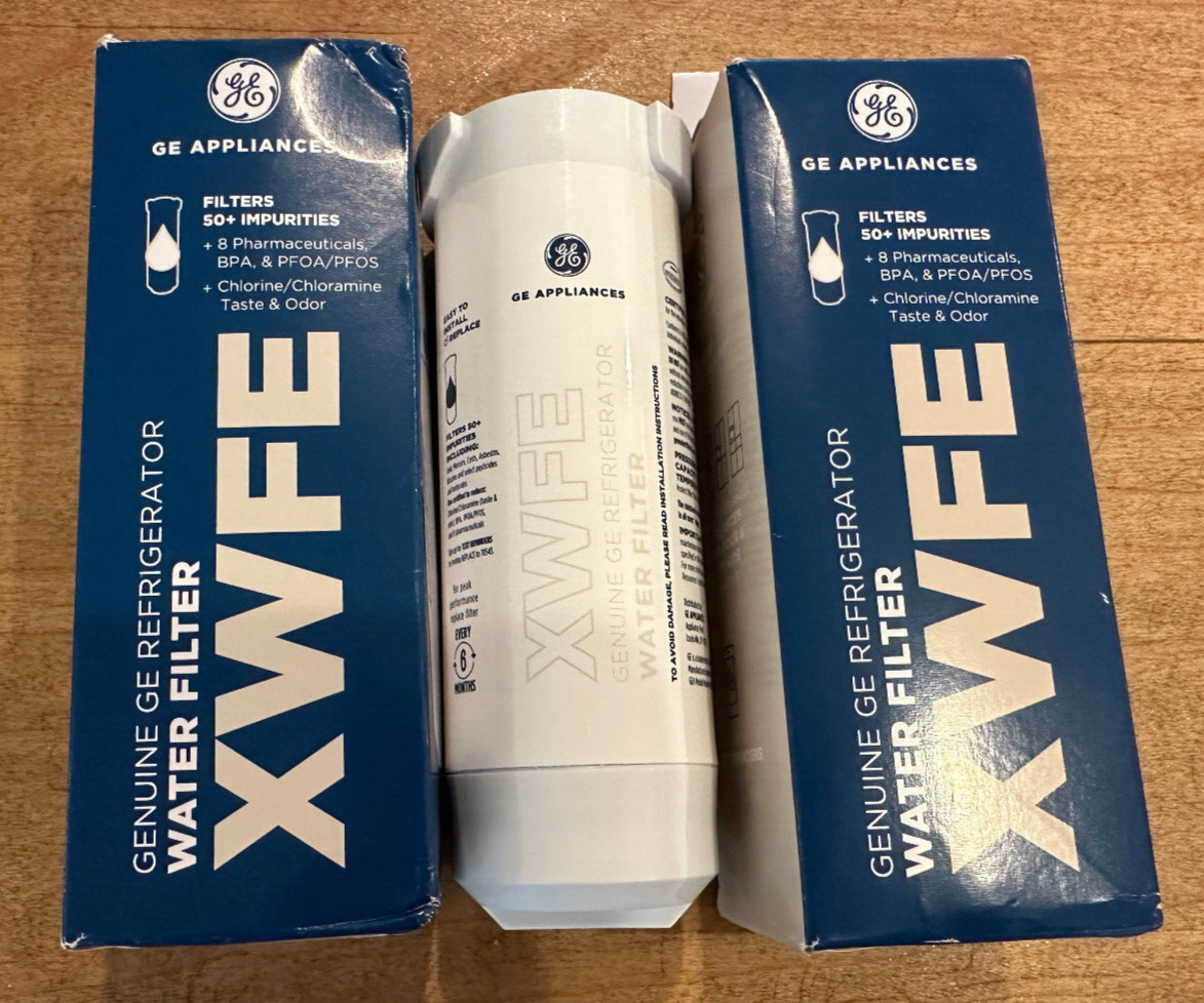 3 Genuine GE Appliances Refrigerator Water Filter XWFE - No Chip ...