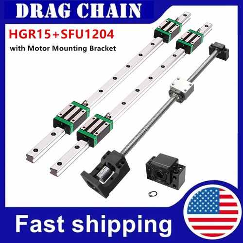 HGR20 Linear Rail HGH20CA+SFU1605 BallScrew BK/BF12+Motor Mounting ...