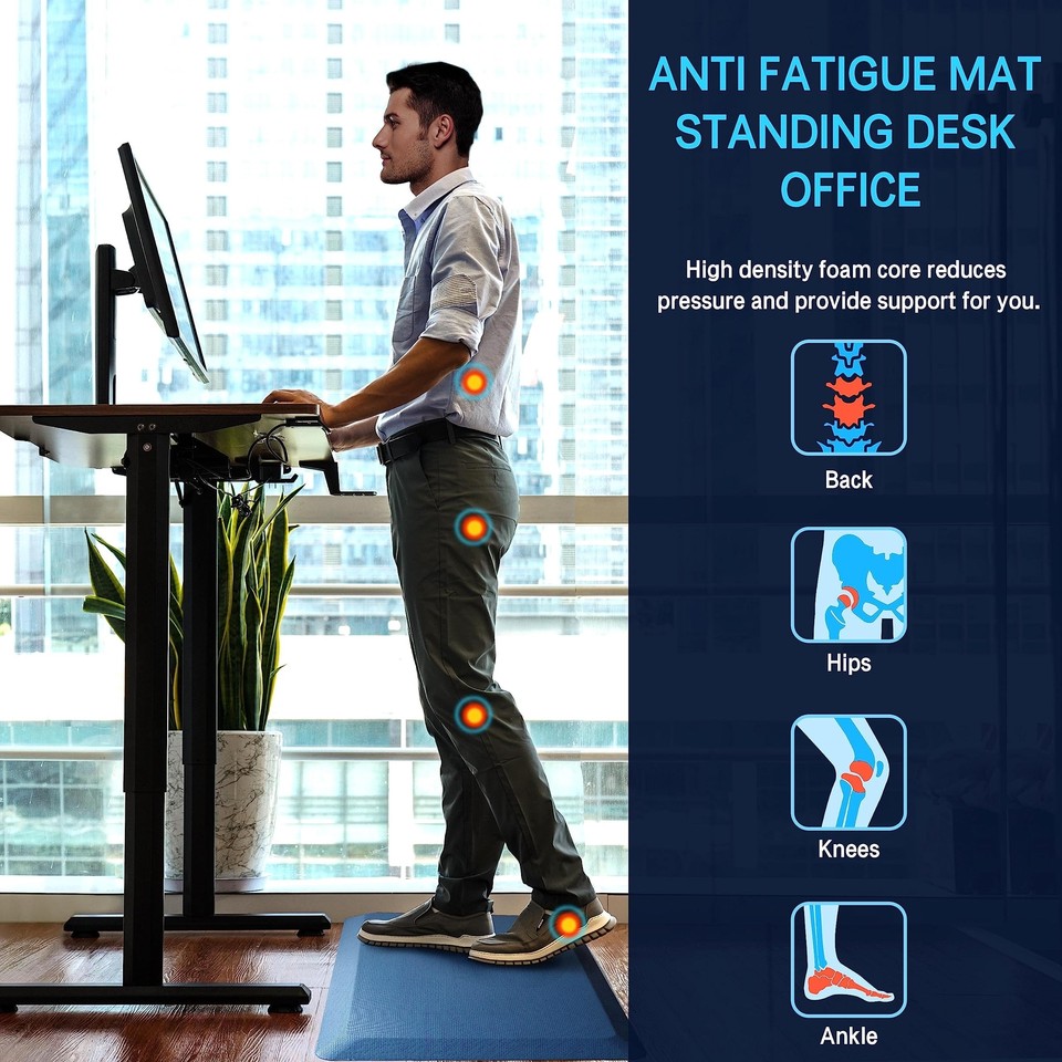 Anti Fatigue Mat Floor Kitchen Mat, FEATOL Standing Desk Mat Foam ...