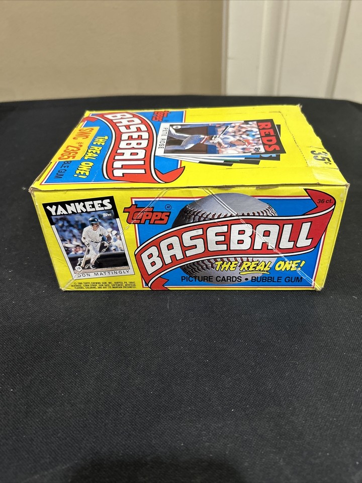 1986 TOPPS BASEBALL WAX BOX - 36 Packs SWC #2365 Factory Sealed Box ...