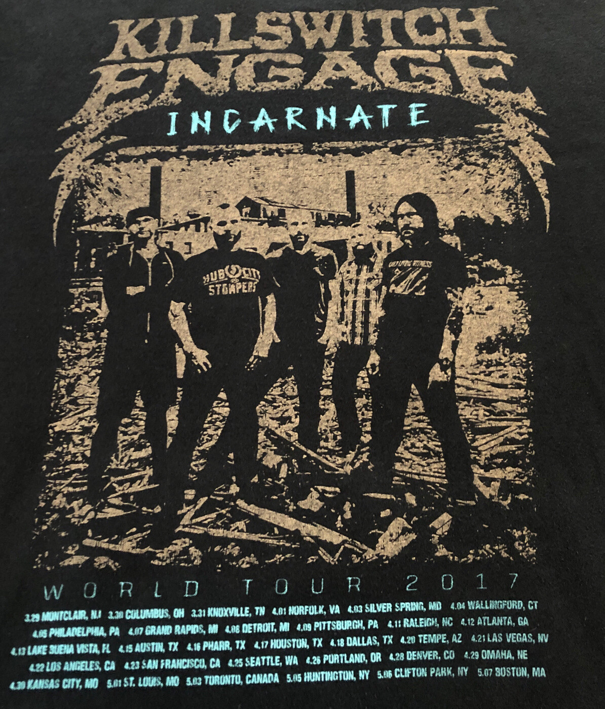 Killswitch Engage Incarnate 2017 Concert Tour Shirt Size Mens XXL Metal core | eBay