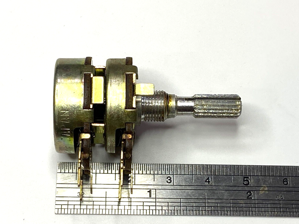 1pcs - NOBLE B-100K x2 2-Gangs DUAL Audio Potentiometer Knurled - JAPAN ...