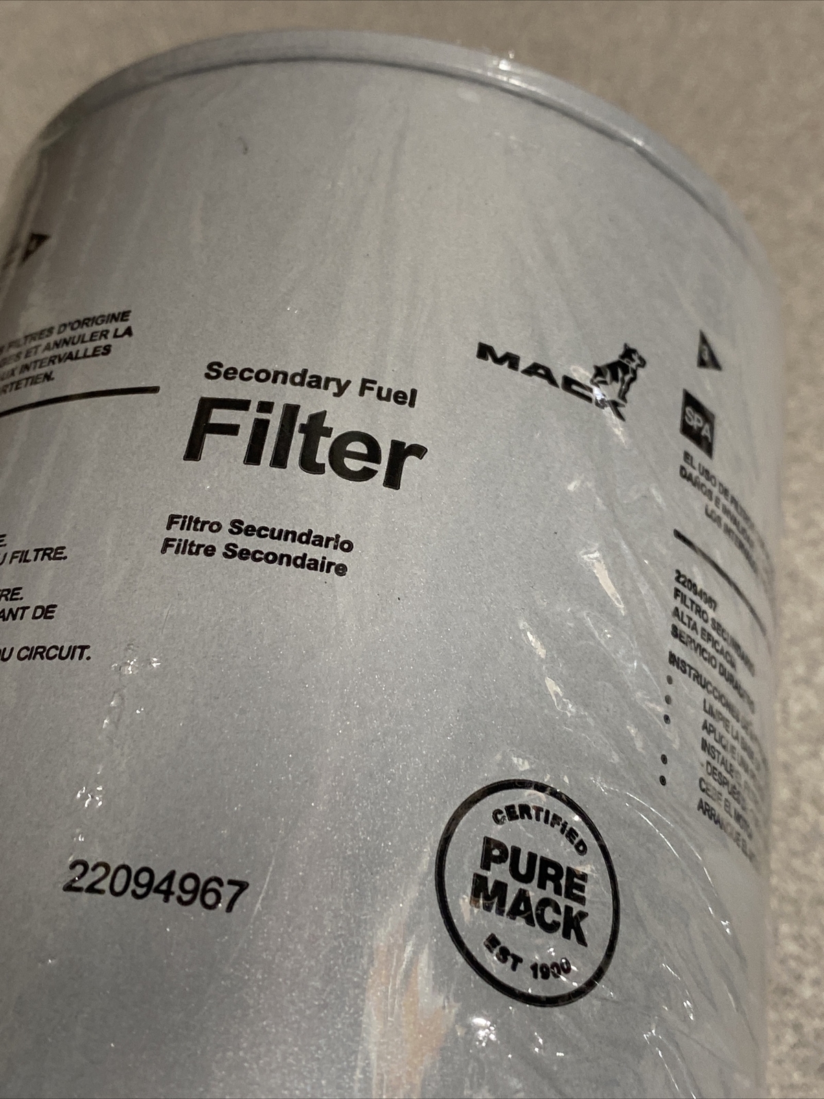 Original Mack Secondary Fuel Filter 22094967 for sale online | eBay