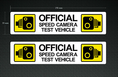 2 x SPEED CAMERA TEST VEHICLE Novelty - Stickers - Decals - Printed ...
