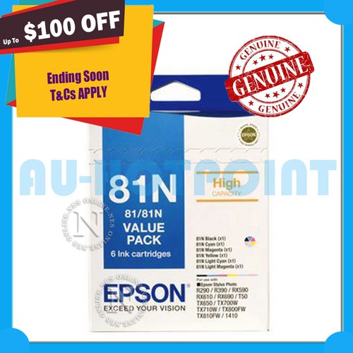 Epson #81N HY INK Value Pack for T50/TX650/TX710W/TX810FW/RX610/RX690 ...