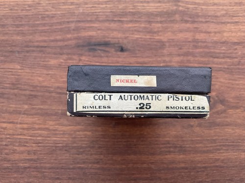 Colt 1908 25 Auto Box Factory Nickel Prewar | eBay