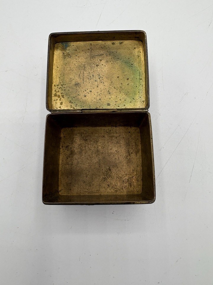 ANTIQUE JAPANESE MIXED METAL COPPER BRASS PILL SNUFF BOX MEIJI PERIOD ...