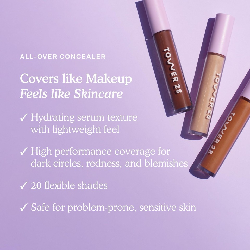 Tower 28 Beauty Swipe Serum Concealer - Hydrating Buildable Medium ...