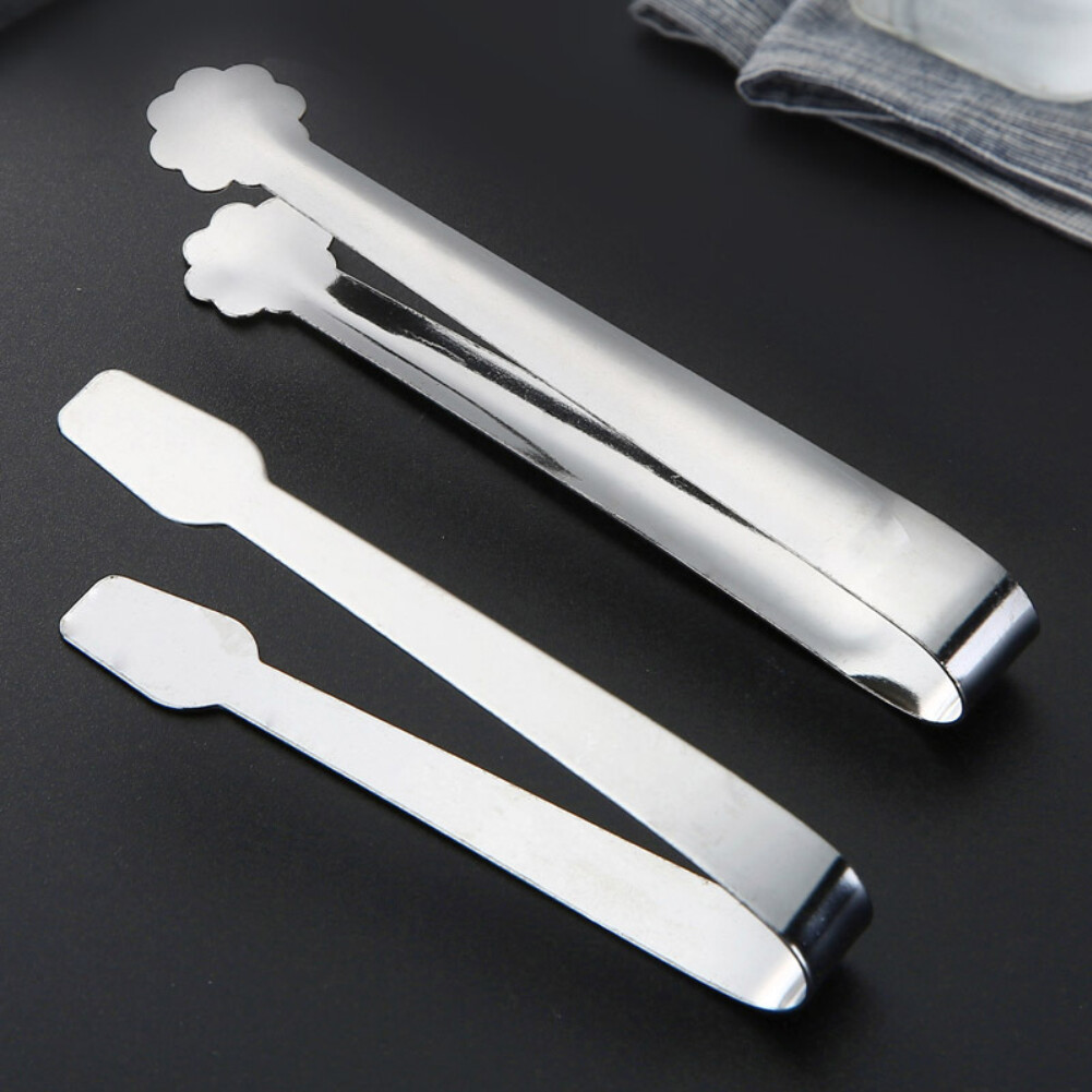 8pcs Stainless Steel Flower Rectangle Head Cocktail Sugar Tong Bar For ...