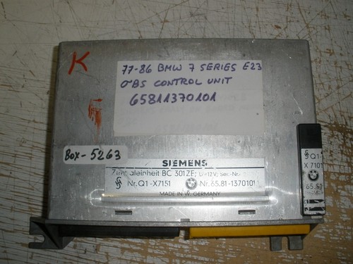 77-86 BMW 7 SERIES E23 OBS / OBC CONTROL MODULE # 65811370101 (BOX-5263 ...