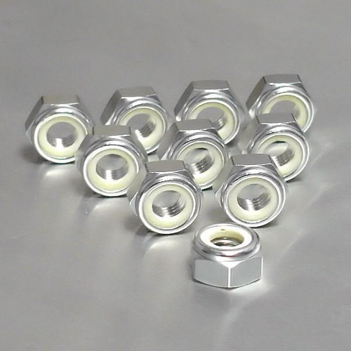 Aluminum Nylstop Nut M10 X 1.25mm Pack x 10 | eBay UK