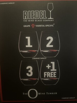 Riedel O - Cabernet Merlot - Stemless Glass Wine Tumblers - Set Of 4 ...