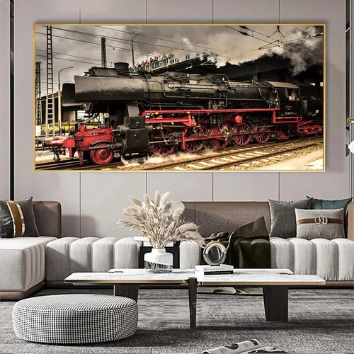 Retro Train Posters Posters Prints Canvas Painting Wall Art Picture ...