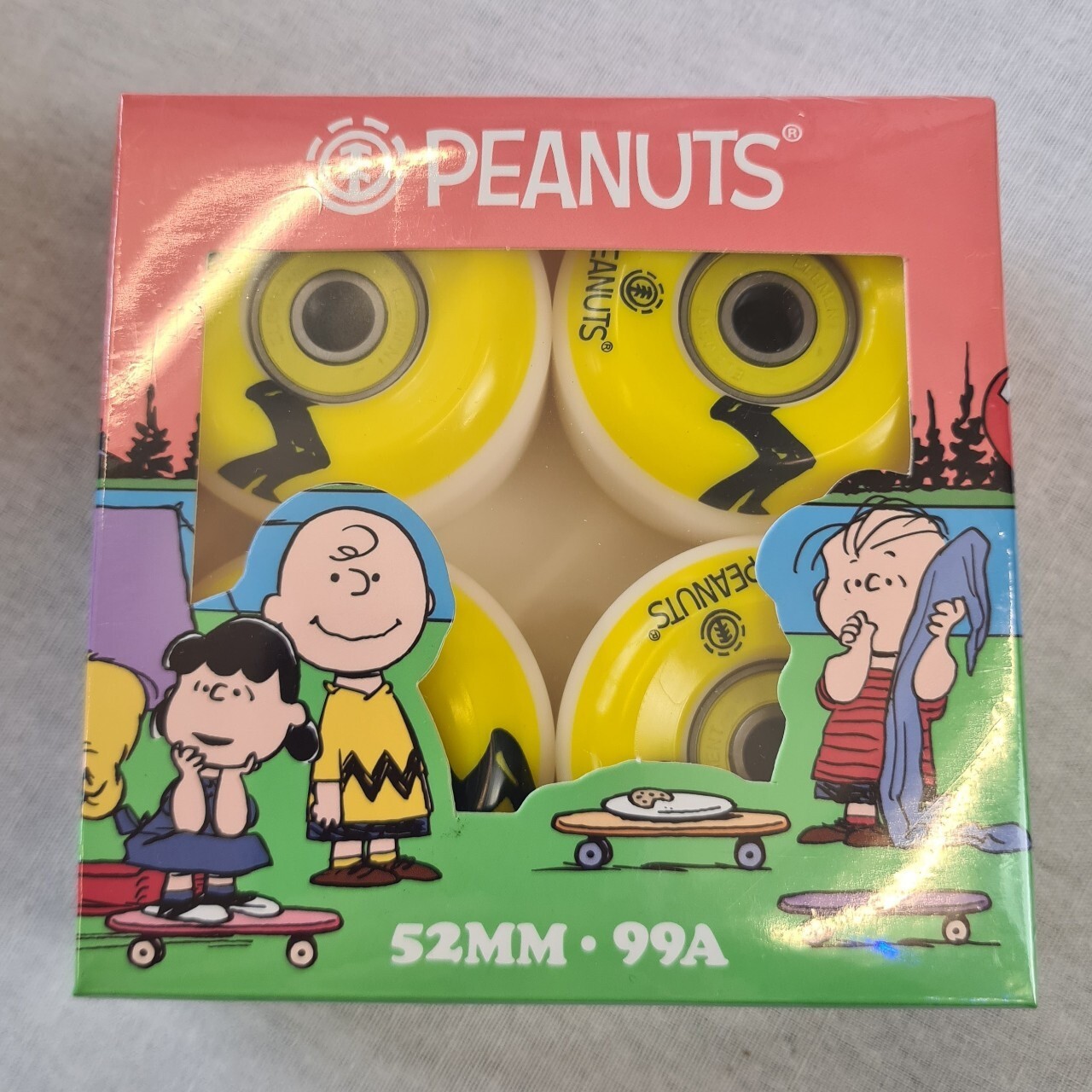 Element X Peanuts Charlie Brown 52mm Skateboard Wheels + Bearings | eBay UK