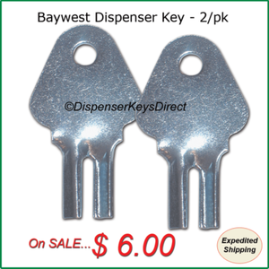 Baywest Dispenser Key for Paper Towel & Toilet Tissue Dispensers (2/pk ...