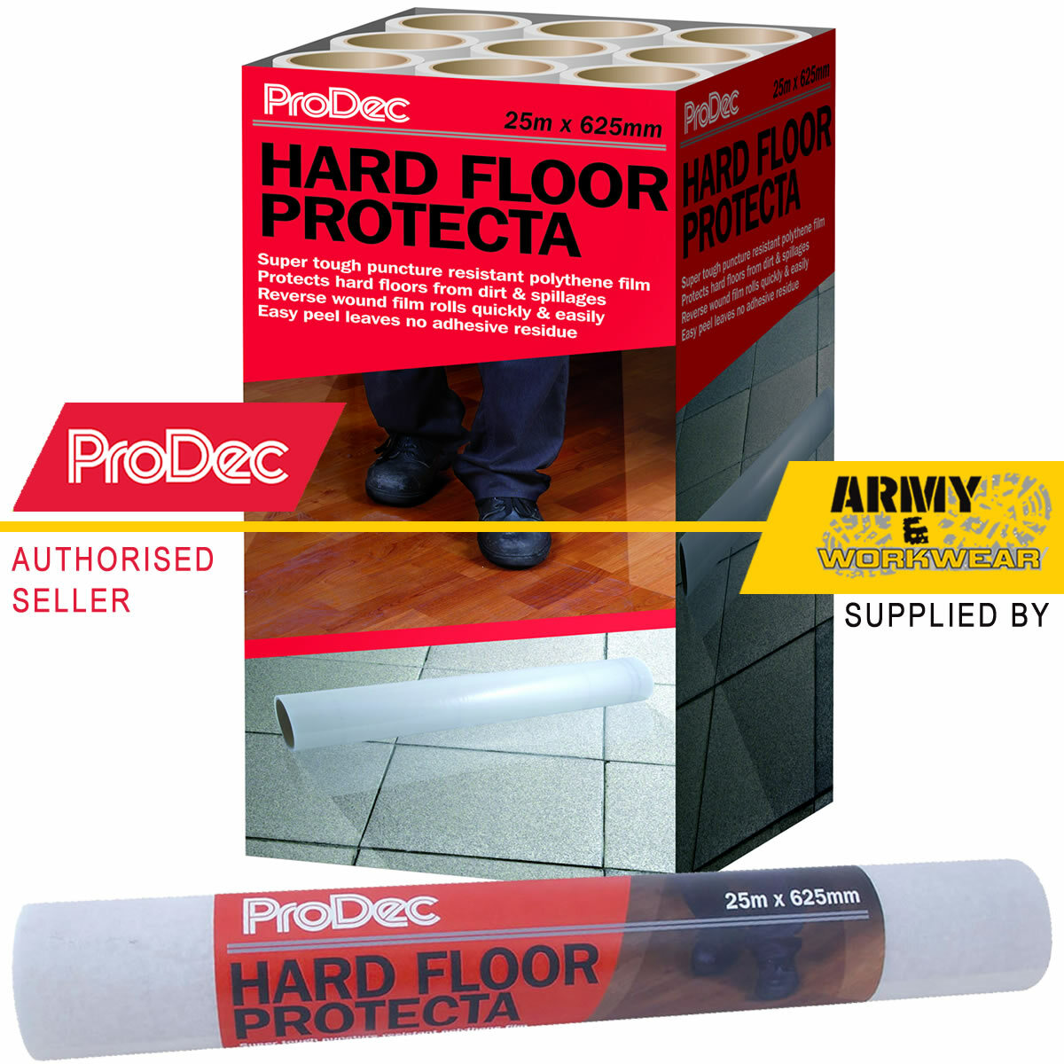Prodec Hard Floor Protector Self Adhesive Film Laminate Protection ...