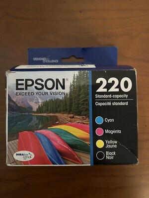 Epson 220 Black Cyan Magenta Yellow Ink Exp 11/2025 | eBay