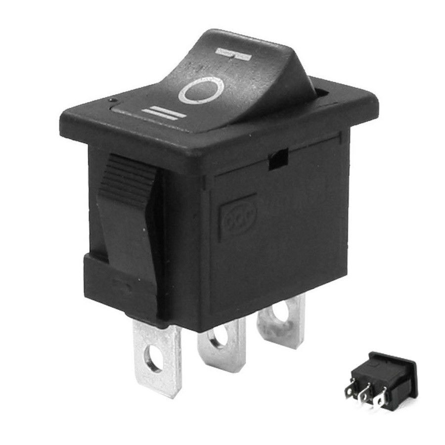 2x SPDT 3-Position Rocker Switch 12V Car AC 6A/250V 3-Pin ON-OFF-ON 1/2 ...
