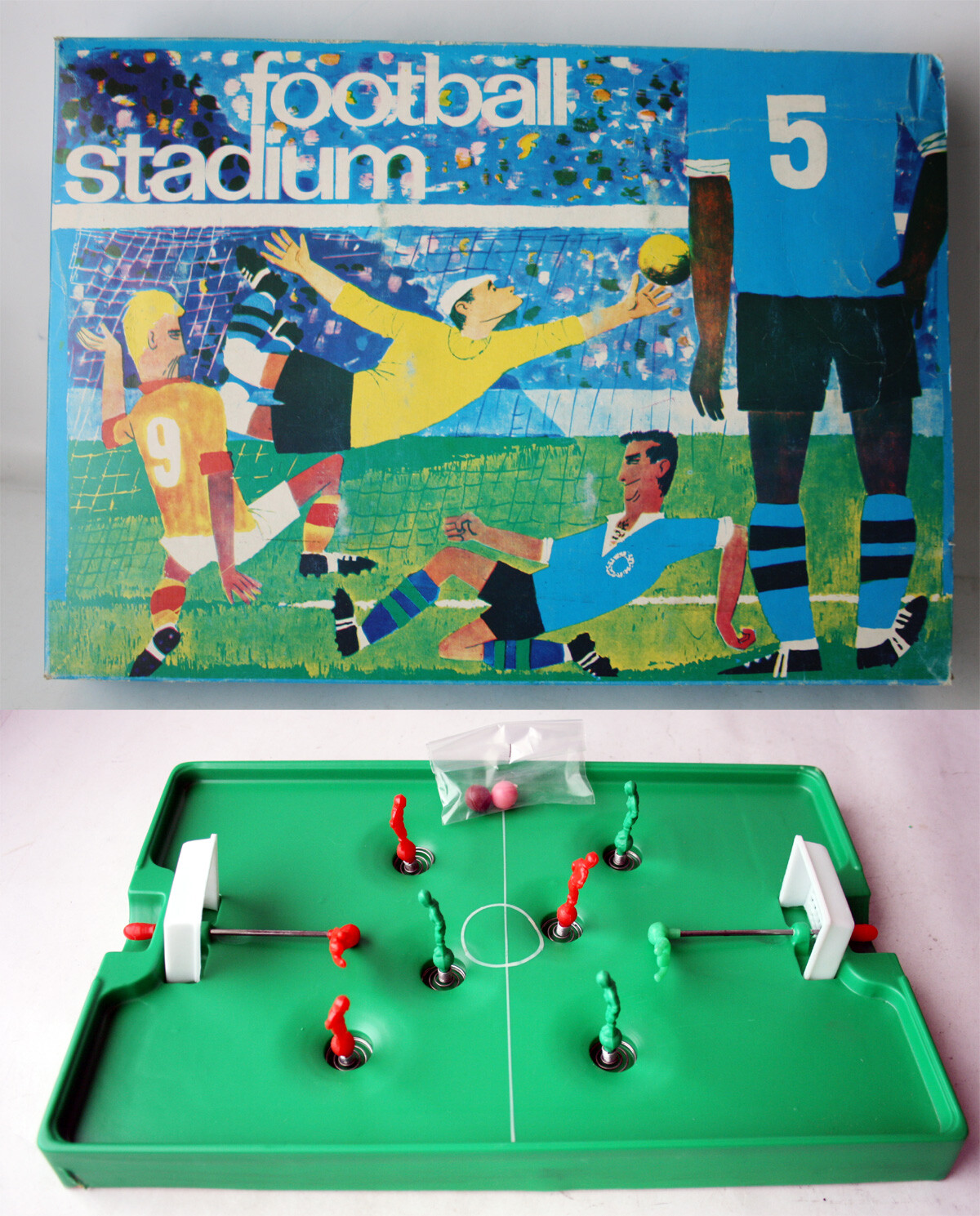 RARE VINTAGE 70'S FOOTBALL STADIUM SOCCER SPRING GAME PERMA GREECE ...