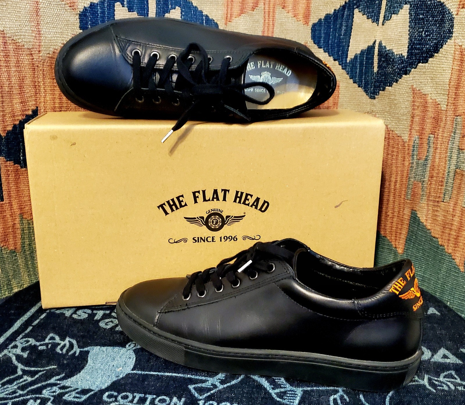 THE FLAT HEAD FN-FS-001 Blake-Stitch Leather Sneakers… - Gem