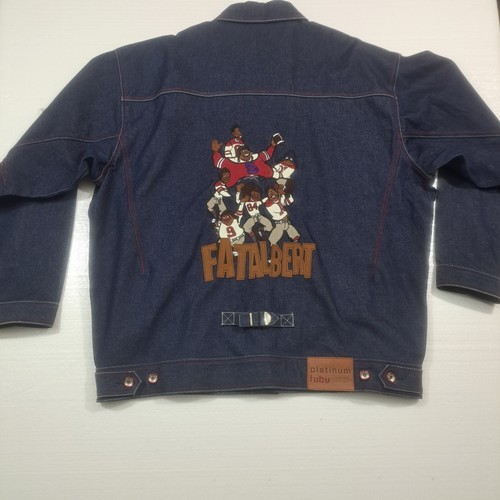 Vtg Platinum Fubu Fat Albert Denim Jean Jacket Men Size 3XL Football ...