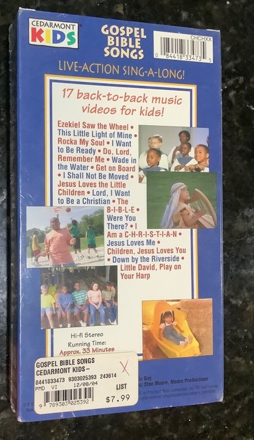 Gospel Bible Song VHS VCR Video Tape Movie Cedarmont Kids for sale ...