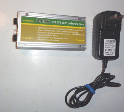 20 gallon capacity O2Grow Dissolved Oxygen Emitter Control Box w power ...