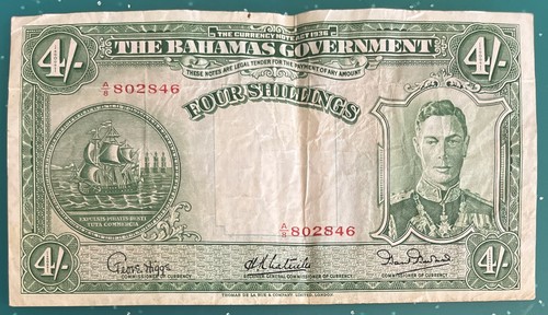1936 4 Shillings Bahamas KING GEORGE VI Banknotes | eBay
