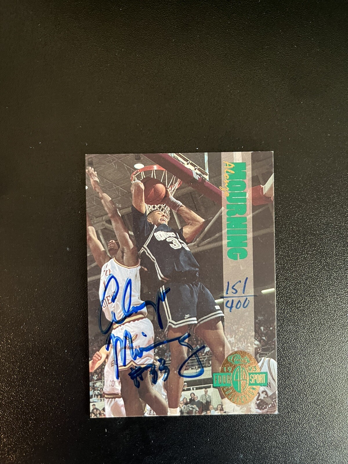 ALONZO MOURNING 1993 CLASSIC FOUR SPORT ROOKIE AUTOGRAPH AUTO #151/400 ...