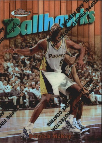 1997-98 Finest Refractors Indiana Pacers Basketball Card #17 Derrick ...