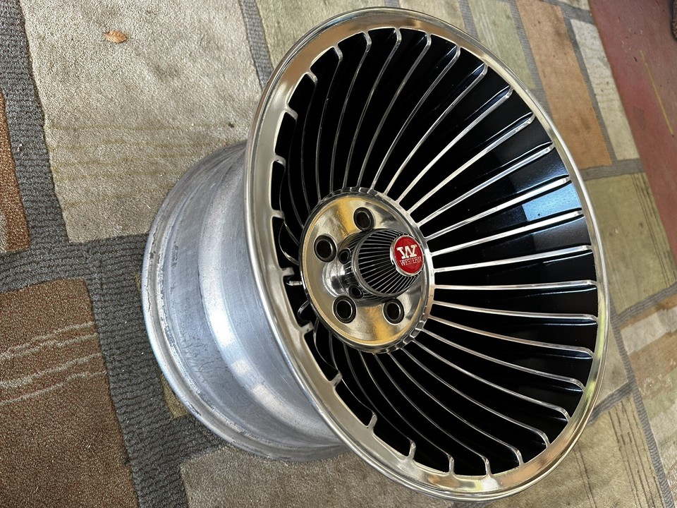 (1) 15x10 WESTERN TURBINE WHEELS 5ON4 1/2 FORD MOPAR VAN 30- SPOKE MAG ...