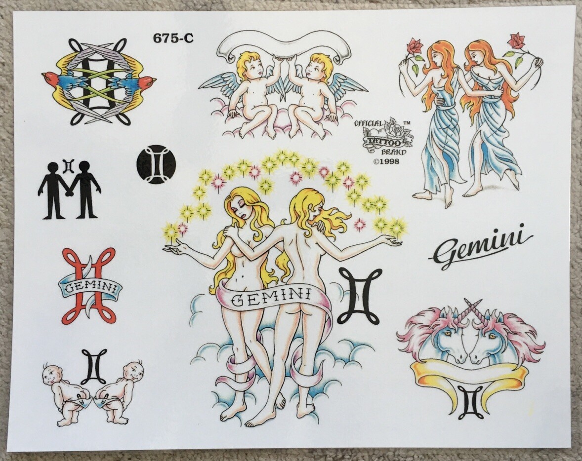 Gemini Star Sign Tattoo