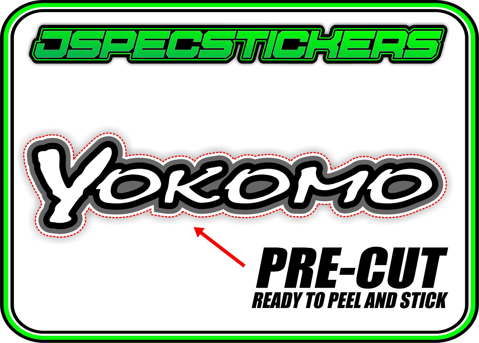 YOKOMO RC STICKER SHEET A5 R/C BD7 BD8 VOLKER DRIFT YZ-4 YD-2 BD9 GREEN ...
