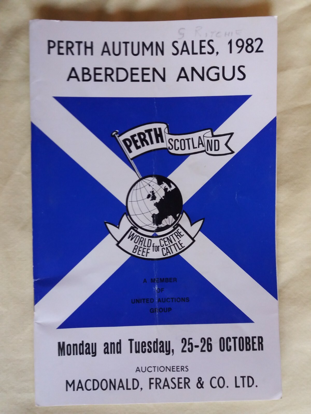 Perth Scotland Autumn sale of Aberdeen Angus 1982 MacDonald Fraser ...